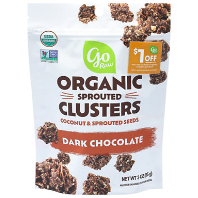 Go Raw Clusters Dark Chocolate 3oz - 3 OZ - carrsqc