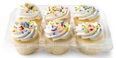 Funfetti Cupcakes W/ Funfetti Icing 6 Count - EA - safeway