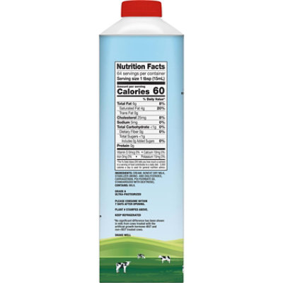 Meadow Gold Cream Heavy Whipping Old Style Ultra-pasteurized Quart ...