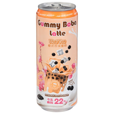 O's Gummy Boba Latte Thai Tea Can - 15.9 FZ - safeway
