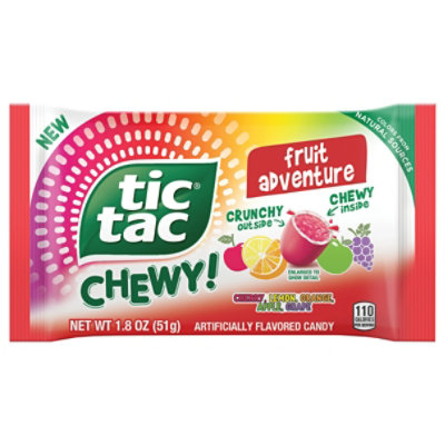 Tic Tac Chewy Sweet Fruit Adventure Flavored Chewy Candy 1.8oz - 1.8 OZ ...