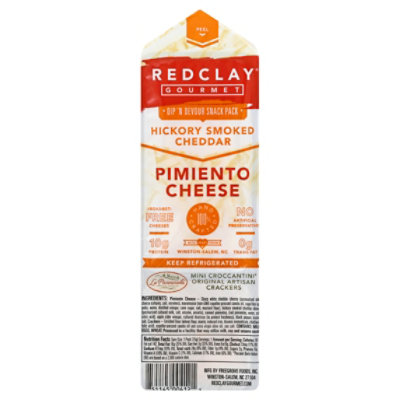 Red Clay Gourmet Hickory Smoked Pimento Cheese Snack Pack - 2.65 OZ ...