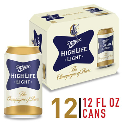 Miller High Life Light 12pk 12oz Cans - 12-12 FZ - jewelosco