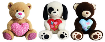Signature Select 32 Inch Plush Animal with Heart Styles May Vary - Each ...