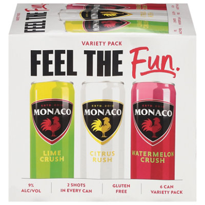 Monaco Wine Based Variety Pack Contains 2 Each Citrus Rush Lime Crush ...