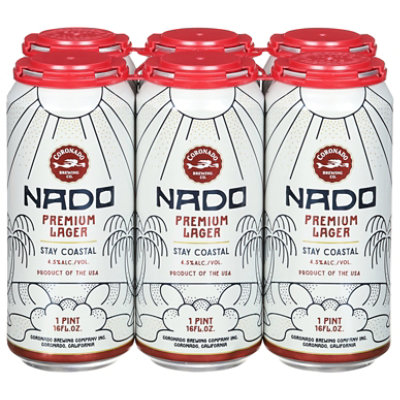 Coronado Brewing Nado Premium Lager 6-16 Fl Oz In Cans - 6-16 FZ - vons