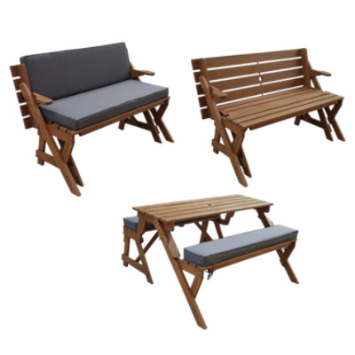 Signature SELECT Mina Wooden Convertible Table to Bench - Each - vons