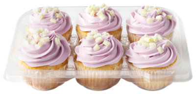White Mixed Berry Cupcakes 6 Count - EA - safeway