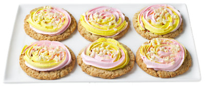 Craveable Sugar Cookies W/ Strawberry & Lemon Icing 6 Count - EA ...