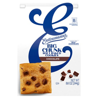 Entenmanns Little Bites Big Chunk Chocolate Soft Baked Cookies - 8.6 OZ ...