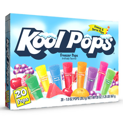Kool Pops 20ct 1oz Assorted Freezer Pops - 20 CT - carrsqc