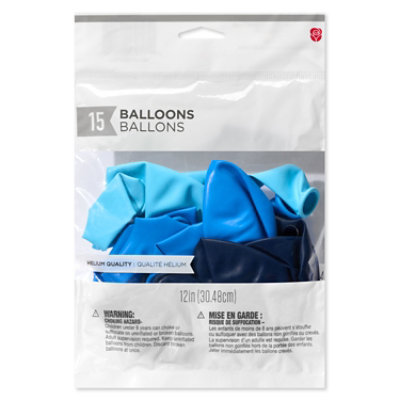 American Greetings Assorted Shades of Blue Balloons - 15 Count - tomthumb
