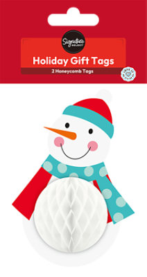 Signature Select Snowman Honeycomb Gift Tags - 2 Count - safeway