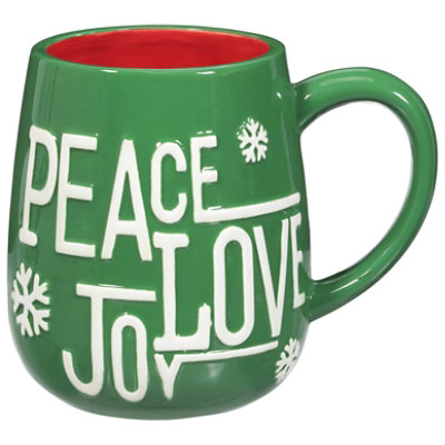 Signature Select Ceramic Barrel Holiday Mug Green - Each - safeway