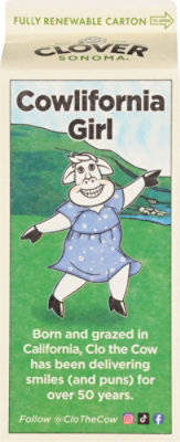 Clover Sonoma Pasture Raised Organic Milk A2 , Half Gallon, 64fz - HG ...