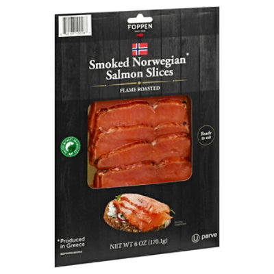 Foppen Smoked Norwegian Salmon Slices - 6 Oz - kingsfoodmarkets