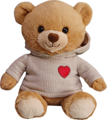 Signature SELECT 12.5 Inch Hoody Teddy Brown Plush Toy - Each - vons