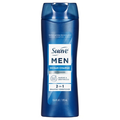 Suave Men Shampoo 2n1 Ocean Charge, 12.6fz - 12.6 FZ - safeway