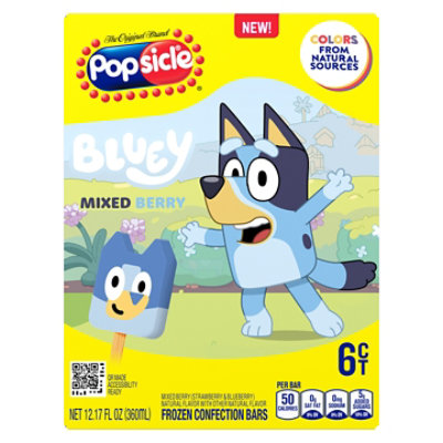 Popsicle Ice Cream Bluey Facepiece Bars 12.17 Fz - 12.17 FZ - albertsons