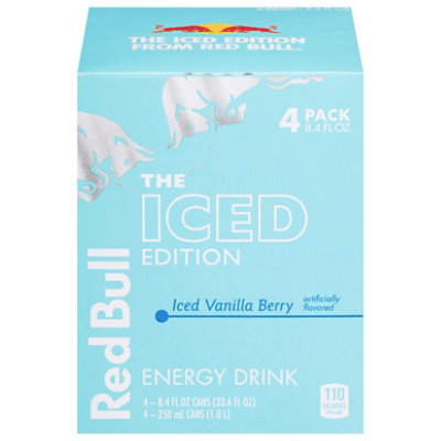 Red Bull Iced Edition Iced Vanilla Berry 80mg Caffeine Energy Drink - 4 ...