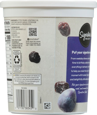 Signature Select Pitted Prunes In Canister 16 Oz - 16 OZ - safeway