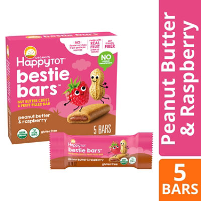 Happy Tot Gluten Free Tb Peanut Butter Raspberry Bars 5x.74oz - 3.7 OZ ...